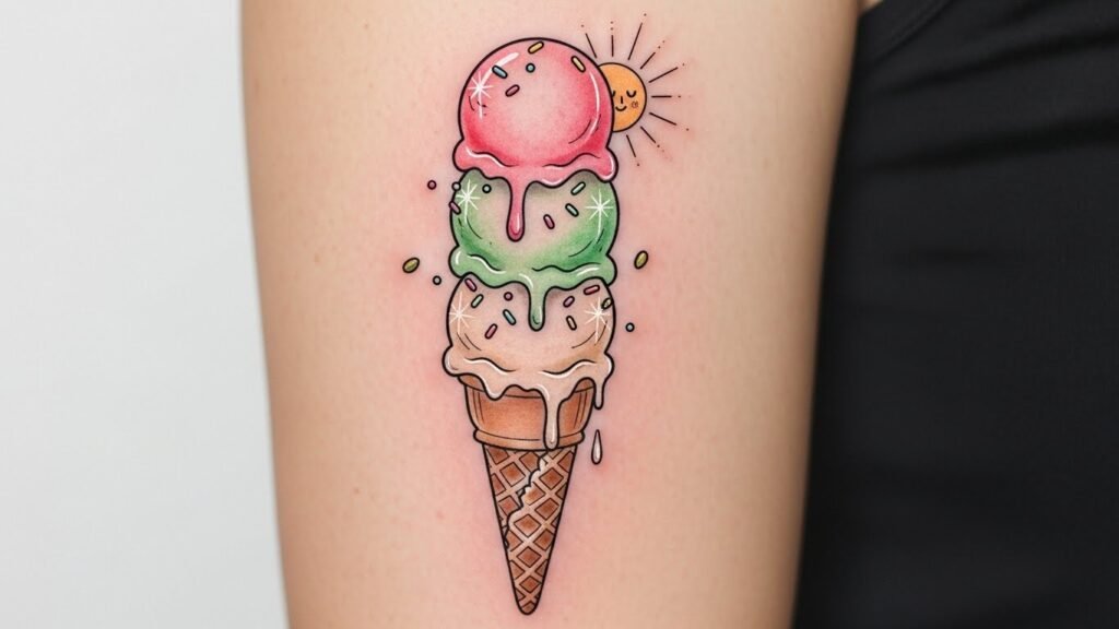 25 Delectable Ice Cream Tattoos That Bring Sweet Happiness ...